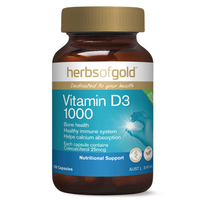 Herbs of Gold - Vitamin D3 1000 - Elite Health Supplements