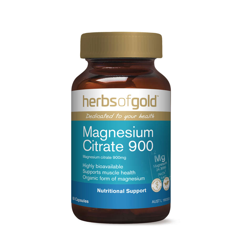 Herbs of Gold - Magnesium Citrate 900 - Elite Health Supplements Herbs of Gold - Magnesium Citrate 900 - Elite Health Supplements